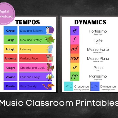 Music Classroom Printables Music Room Decor Music Symbols - Etsy
