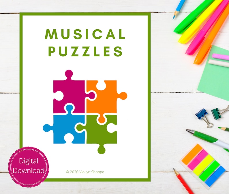 Musical Puzzles Book Kids Puzzles to Learn Music Music | Etsy