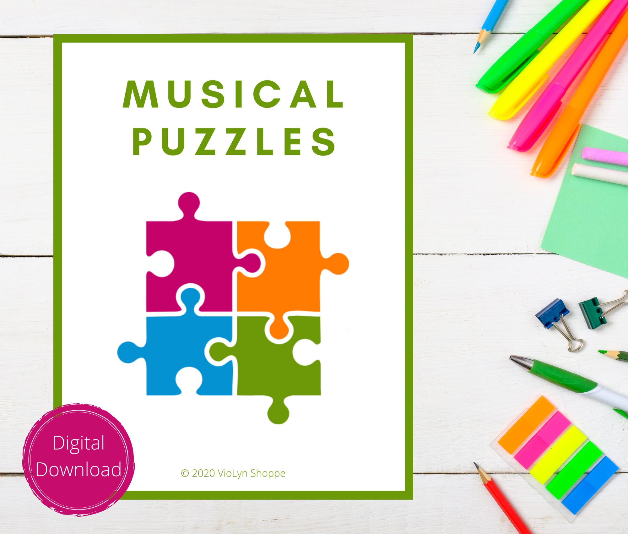 Musical Puzzles Book Kids Puzzles to Learn Music Music - Etsy España