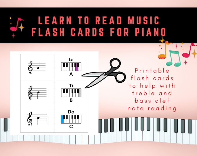 Note Reading Flash Cards | Printable Flash Cards to Learn to Read Music ...