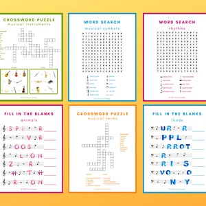 Musical Puzzles Book | Kids Puzzles to Learn Music | Music Education ...