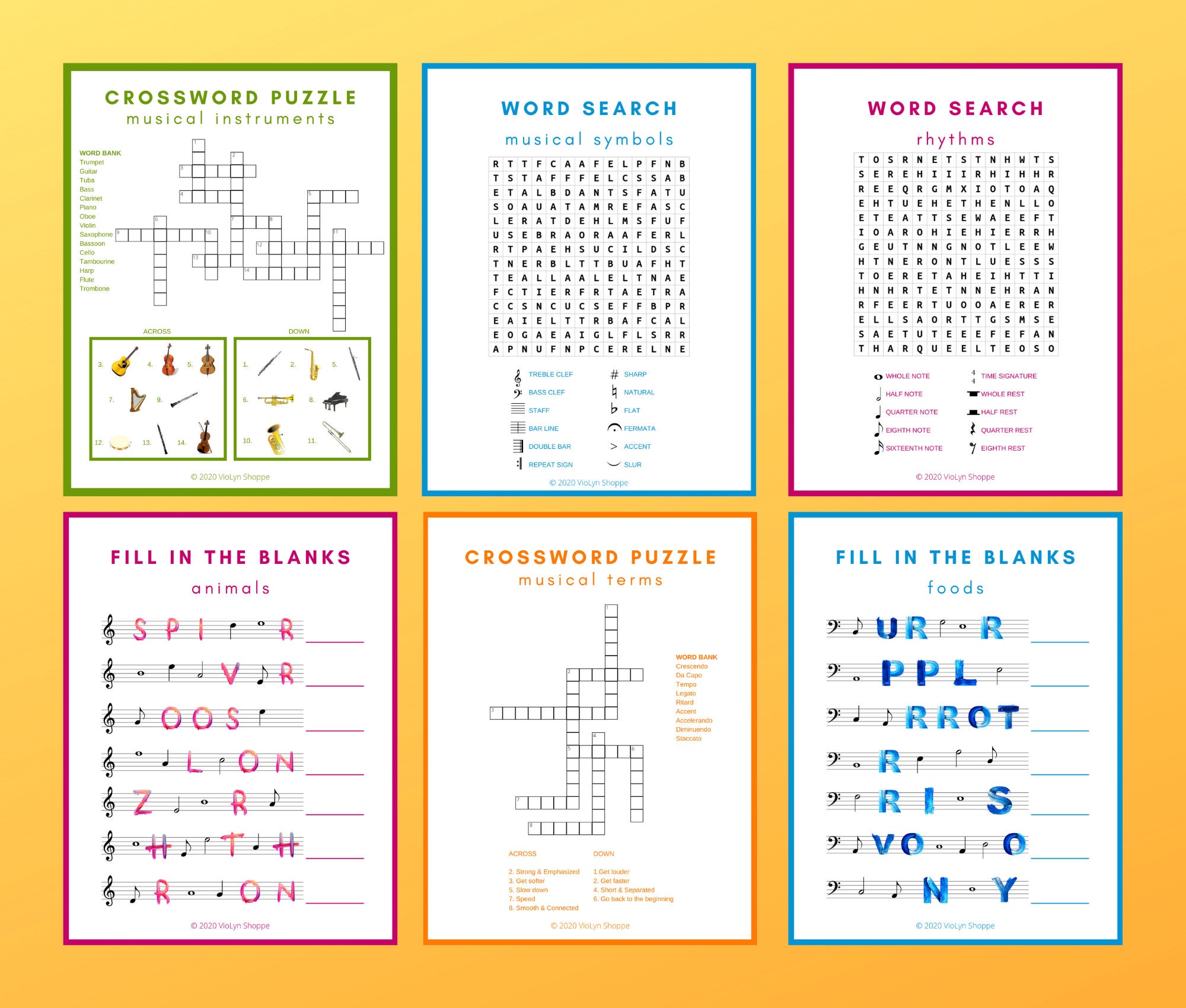 Musical Puzzles Book Kids Puzzles to Learn Music Music | Etsy