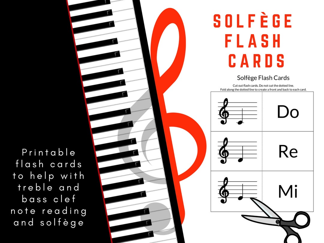 Solfège Flash Cards | Printable Flash Cards to Learn to Read Music and ...