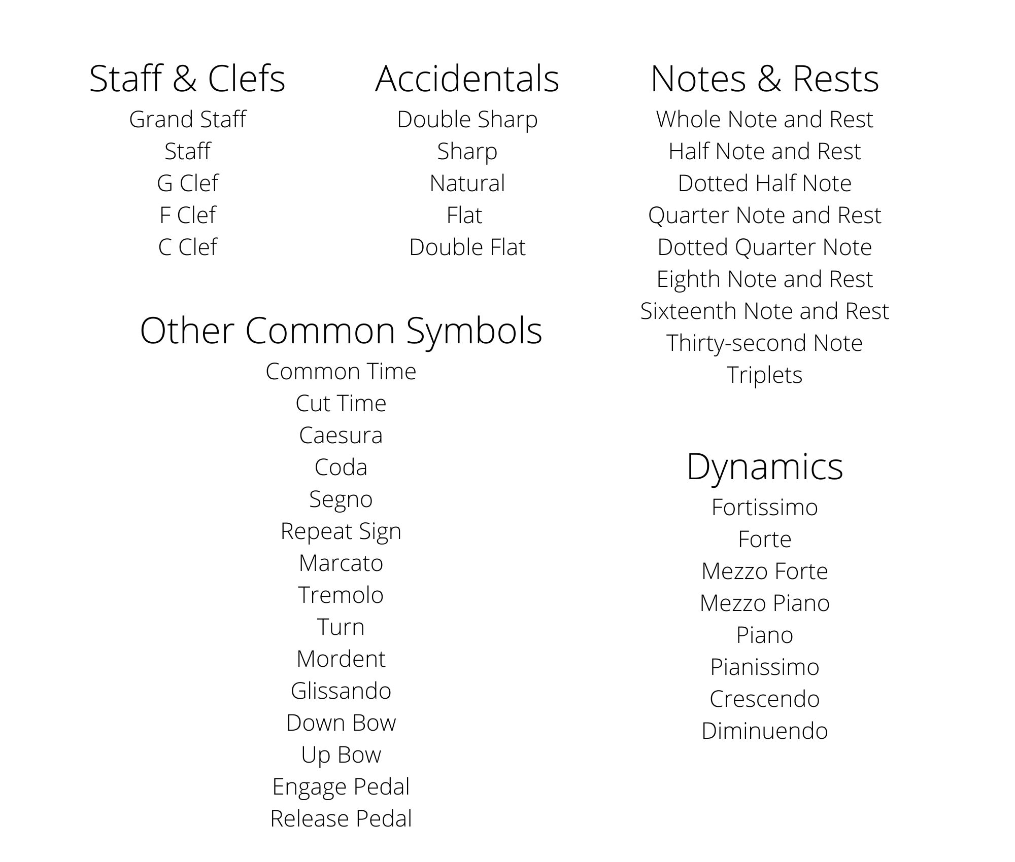 Musical Notation PNG, JPG, SVG | Music Symbols Clip Art | Printable ...