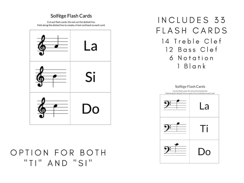 Solfège Flash Cards | Printable Flash Cards to Learn to Read Music and ...