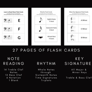 Music Flash Cards Bundle | Note Reading, Rhythm, Key Signature Flash ...