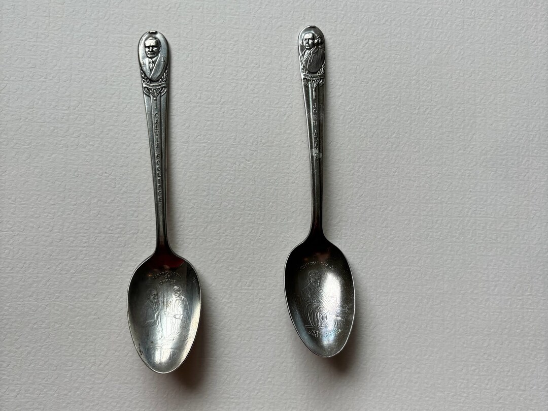 John Adams and Calvin Coolidge President's Spoons - Etsy