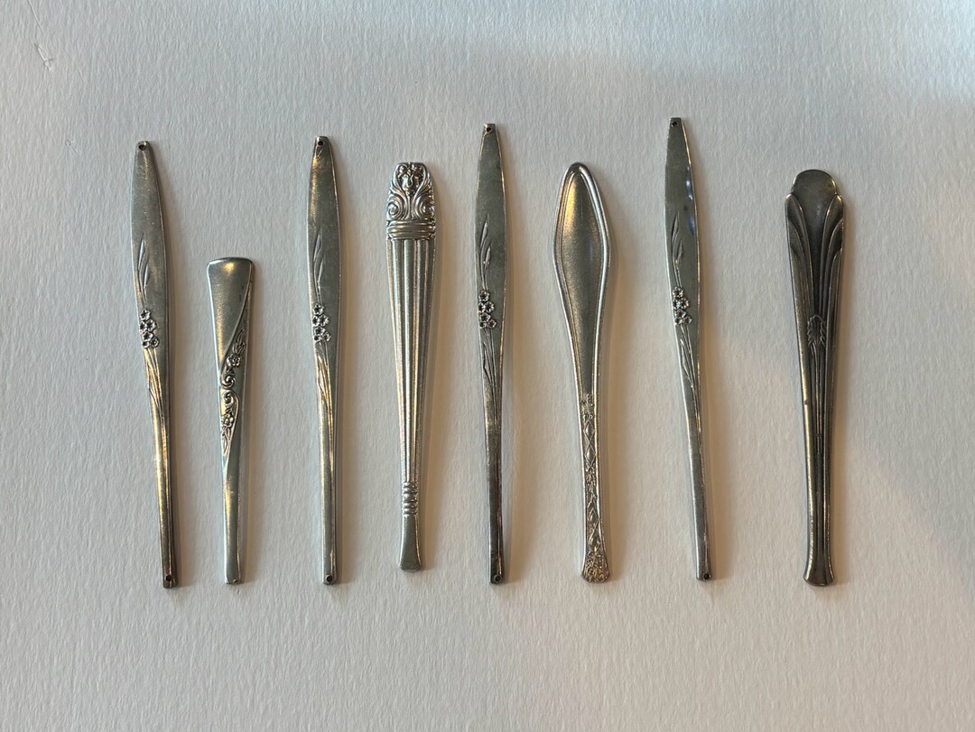 Lot of 8 Antique Silverplate Mix Handles Vintage Silverware Handles ...