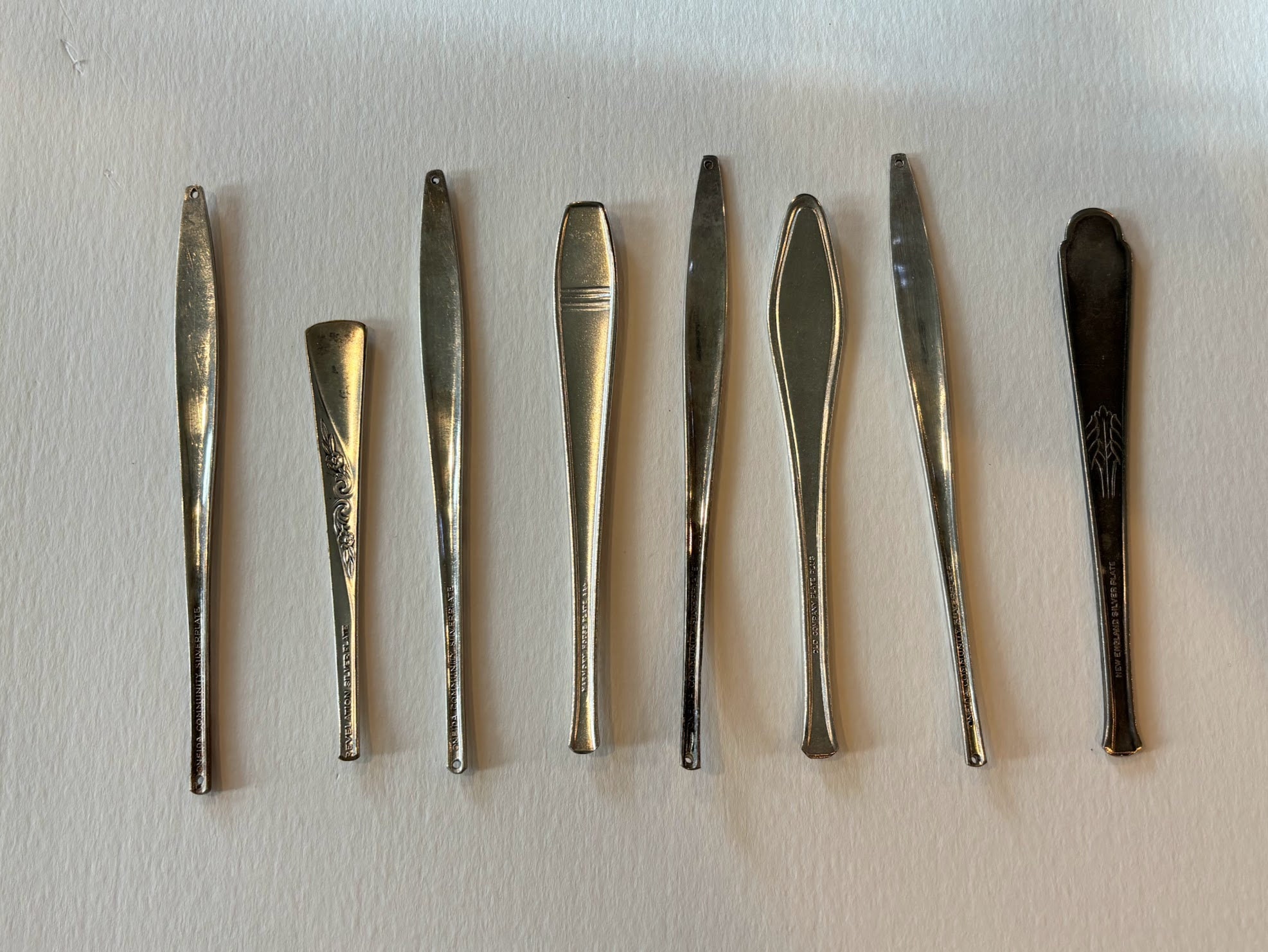 Lot of 8 Antique Silverplate Mix Handles Vintage Silverware Handles ...