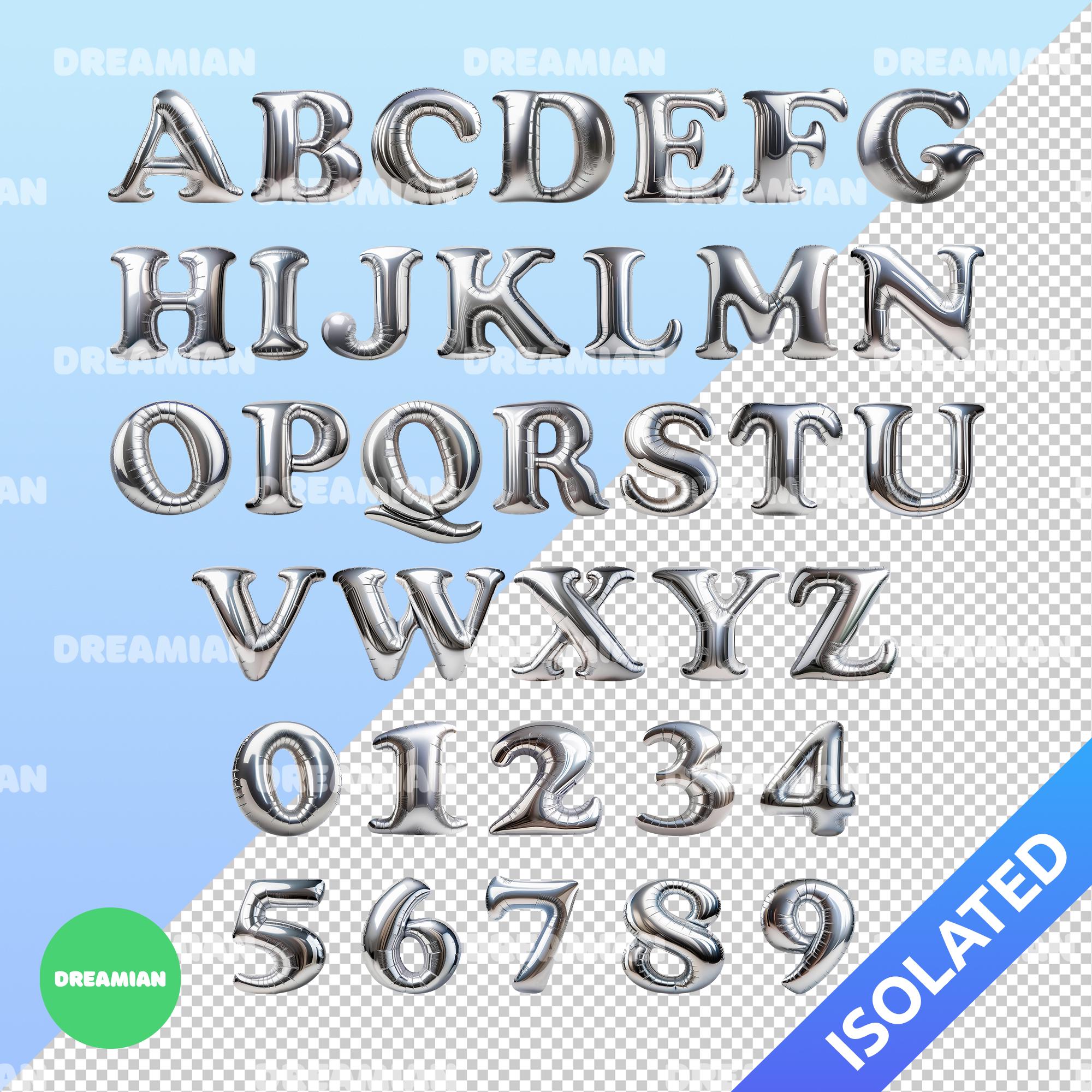 Silver Balloon Alphabet PNG | Party Balloon Letter | Transparent ...