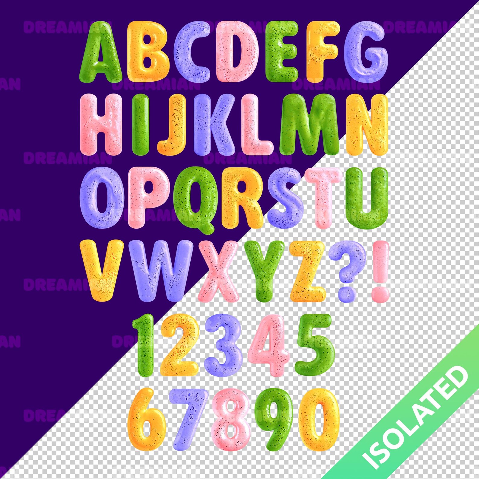 Colorful Smoothie Letters Alphabet: PNG Font (digital Download) - Etsy