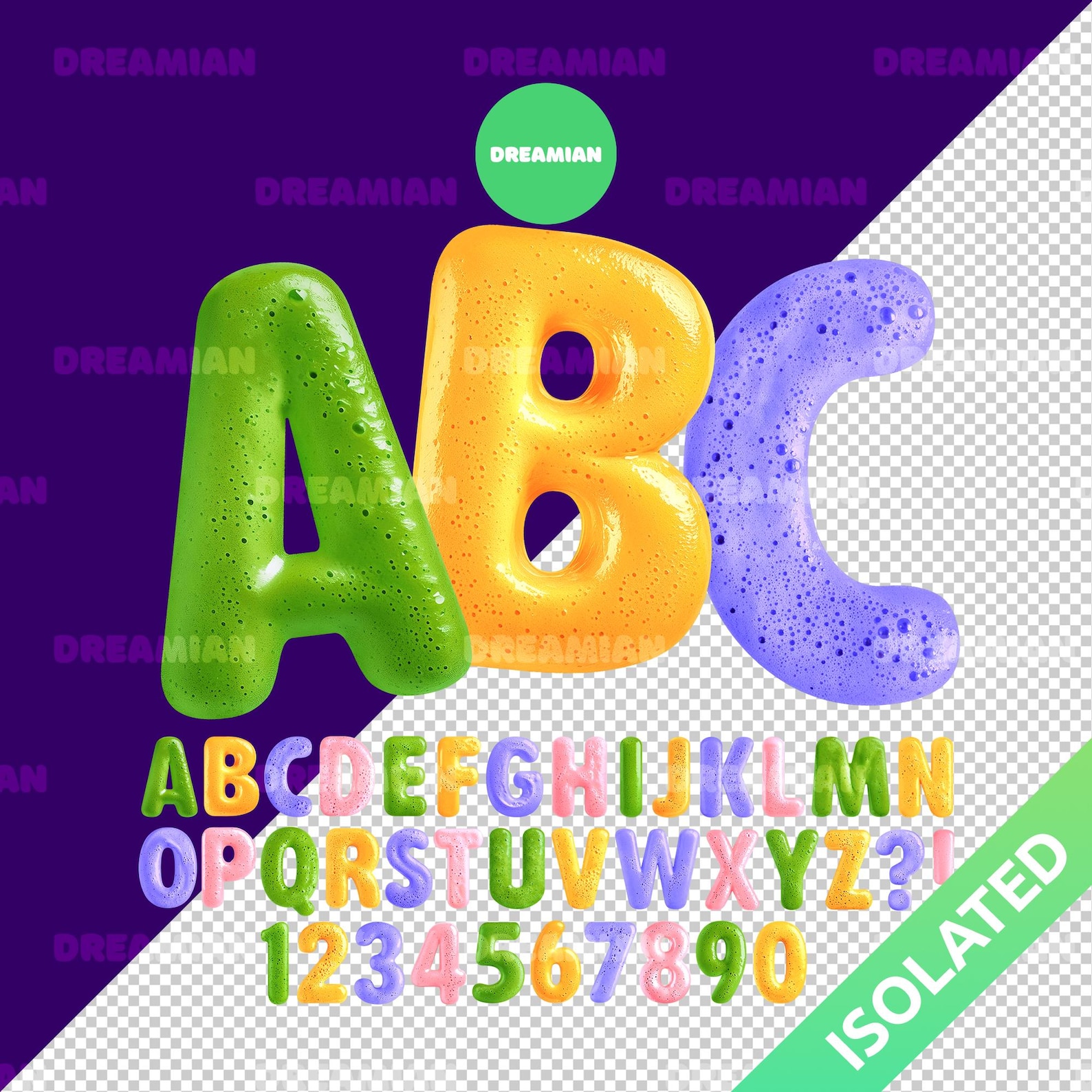 Colorful Smoothie Letters Alphabet: PNG Font (digital Download) - Etsy