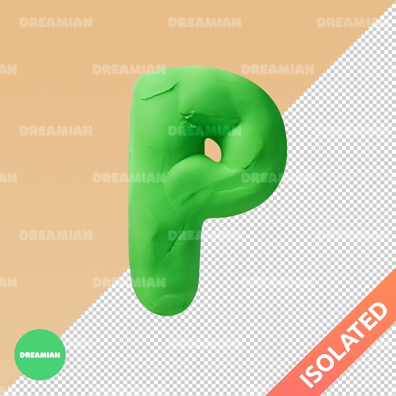 Colorful Play Dough Alphabet PNG – Plasticine Style Letters for Kids ...