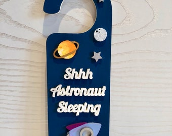 Personalised Wooden Door Signs for Your Home: Space Theme - Etsy UK