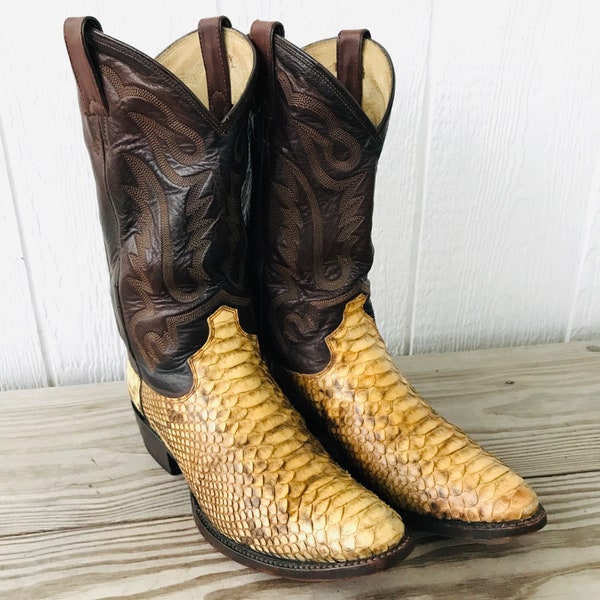 Mens Snakeskin Cowboy Boots - Etsy
