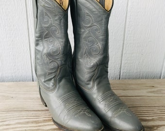 Mens Gray Western Boots - Etsy
