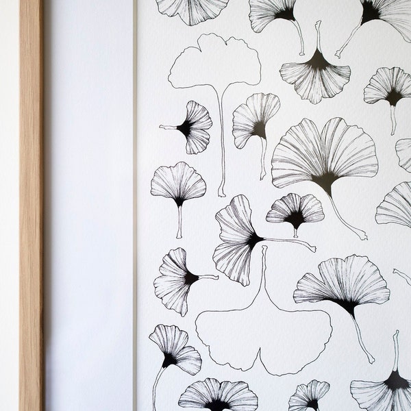 Gingko Leaf Print - Etsy
