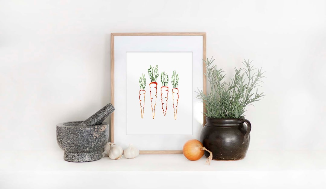 Watercolor Carrot Painting | Modern Painting | Abstract Food Painting ...
