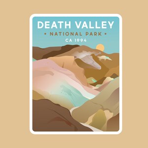 Death Valley National Park Sticker, Vinyl Sticker, Artists Palette, U.S ...