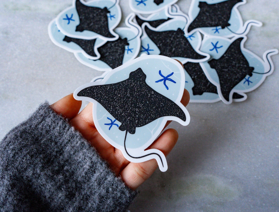 Eagle Ray Sticker, Ocean Sticker, Ocean Art, Tropical Theme Sticker ...