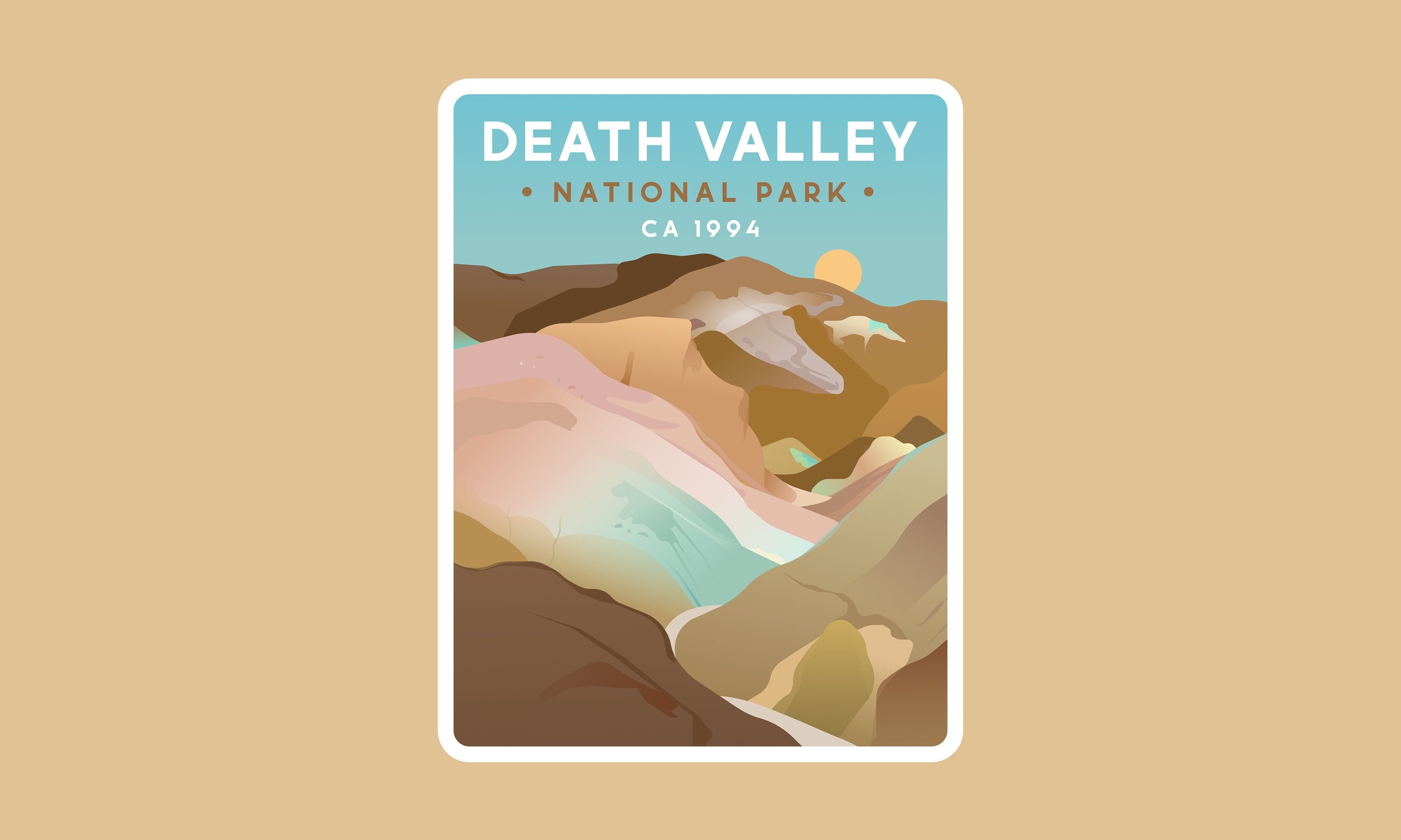 Death Valley National Park Sticker Vinyl Sticker Artists - Etsy