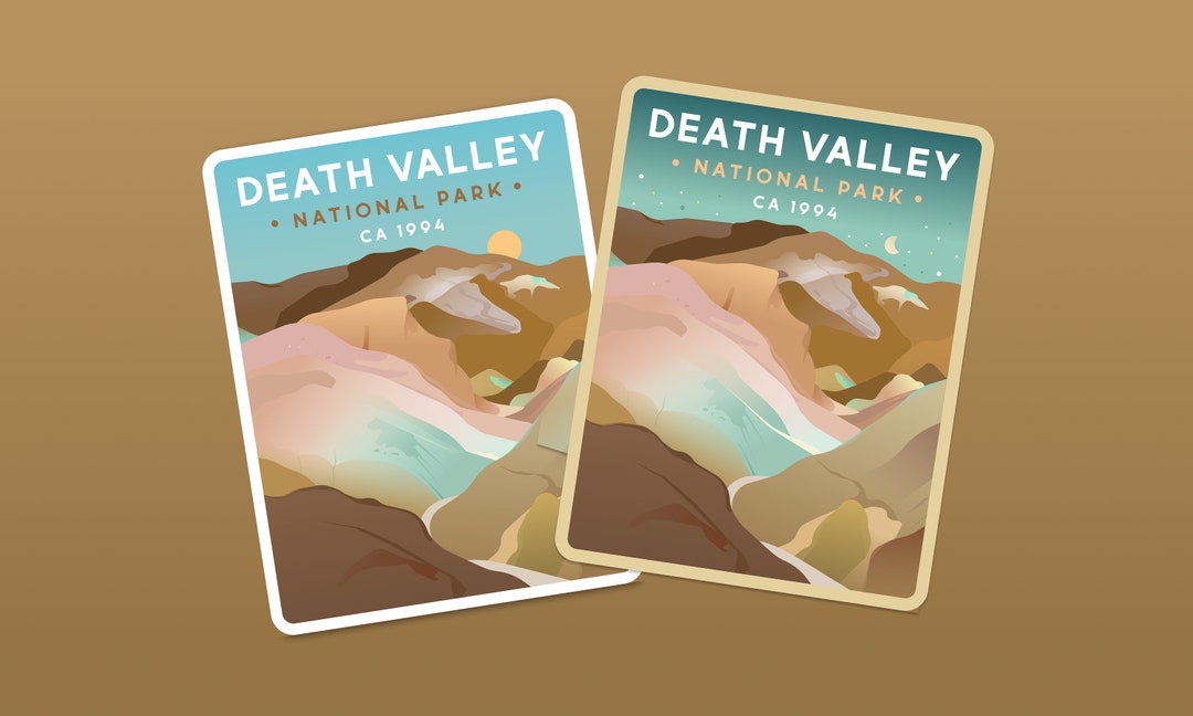 Death Valley National Park Sticker, Vinyl Sticker, Artists Palette, U.S ...