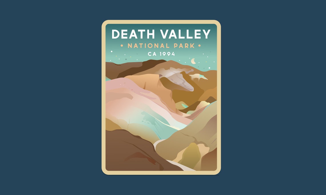 Death Valley National Park Sticker Vinyl Sticker Artists | Etsy