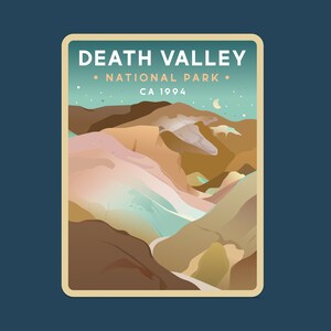 Death Valley National Park Sticker, Vinyl Sticker, Artists Palette, U.S ...