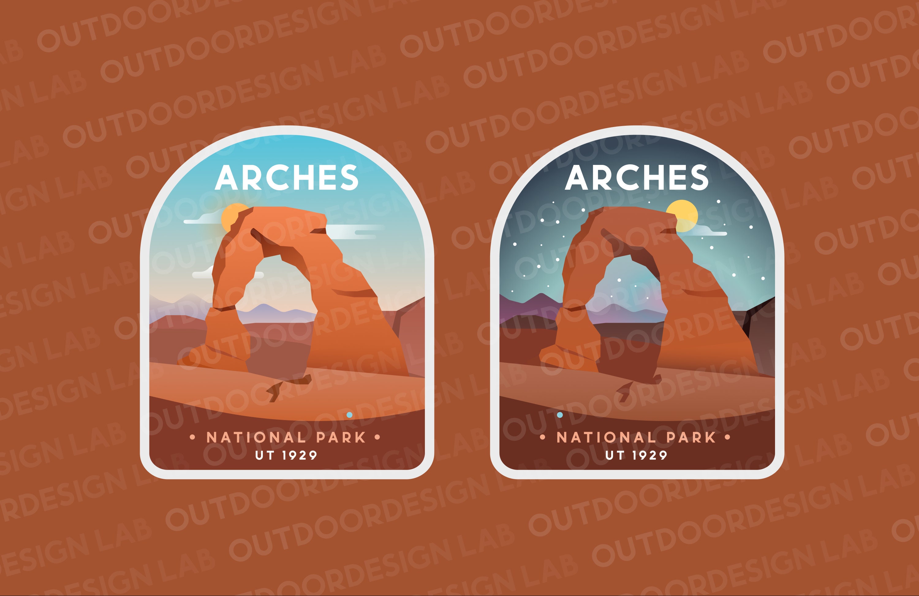 Arches National Park Sticker Bundle, Vinyl Sticker, Utah, U.S. National ...
