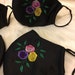 Embroidered Flower Mask - Etsy