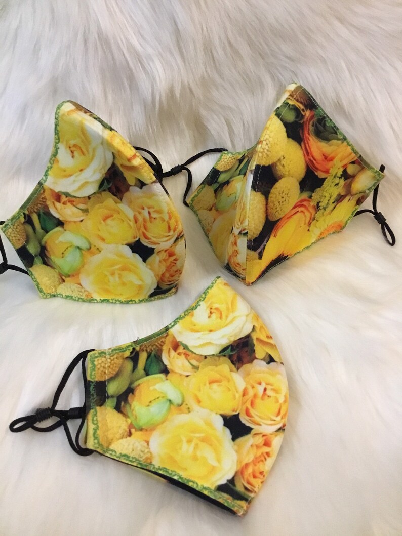 Flower Face Mask - Etsy