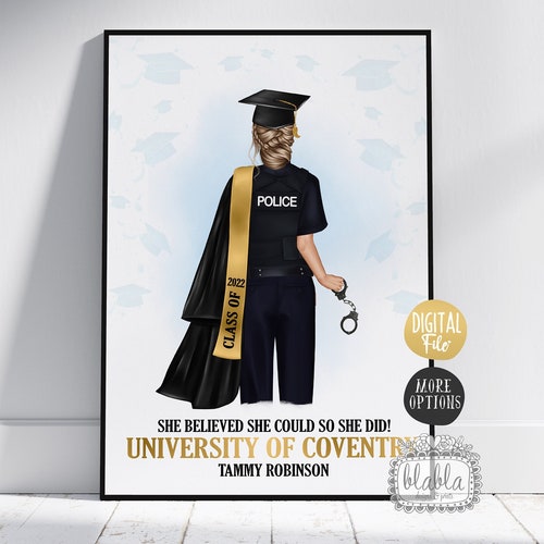 Custom Personalised Graduation Police Graduation Gift Unique - Etsy