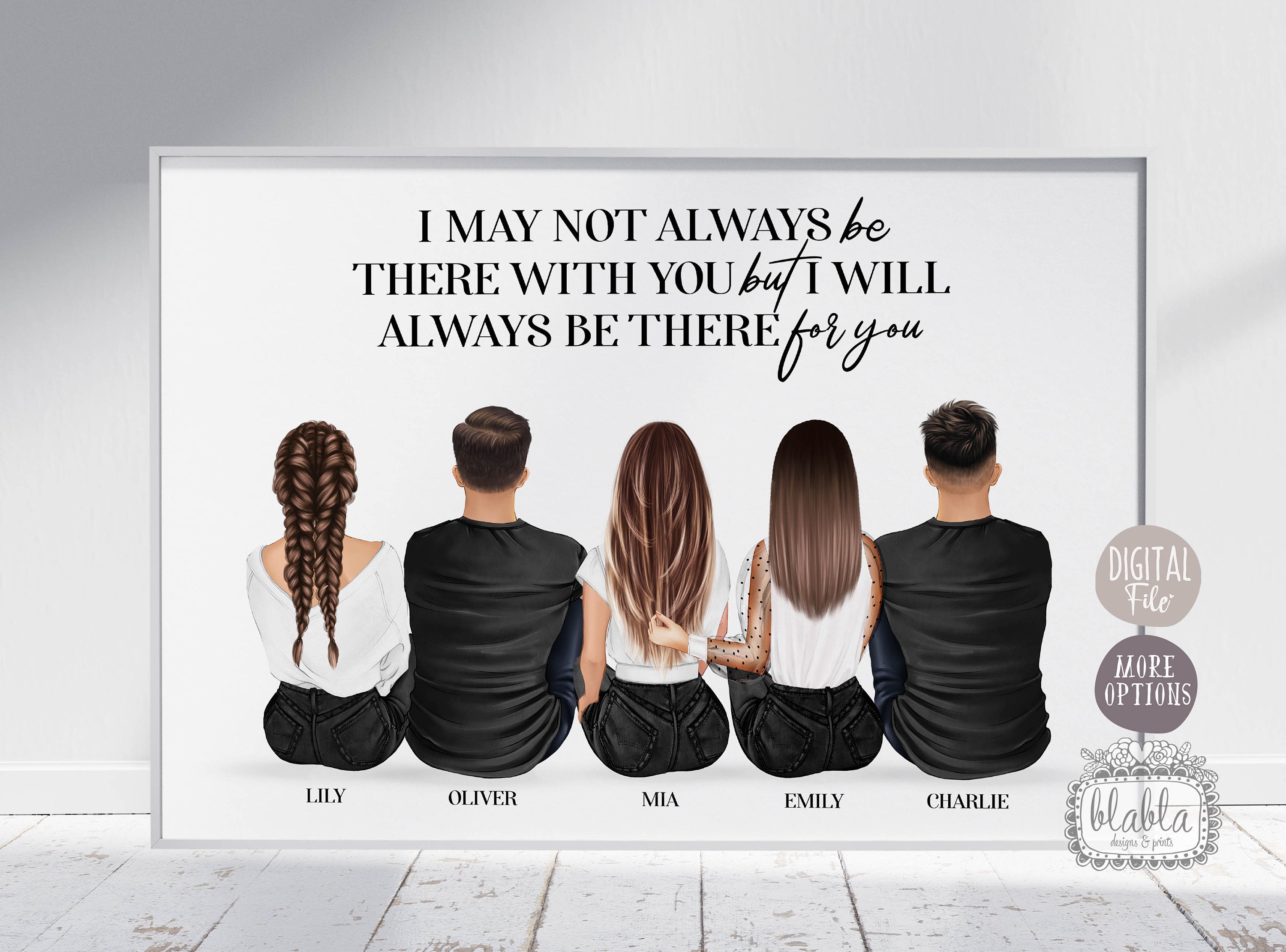 Custom Siblings Print Personalised Siblings Print Family - Etsy
