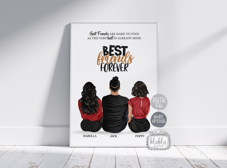 Friends Personalised Gift Best Friend Poster Best Friend - Etsy UK