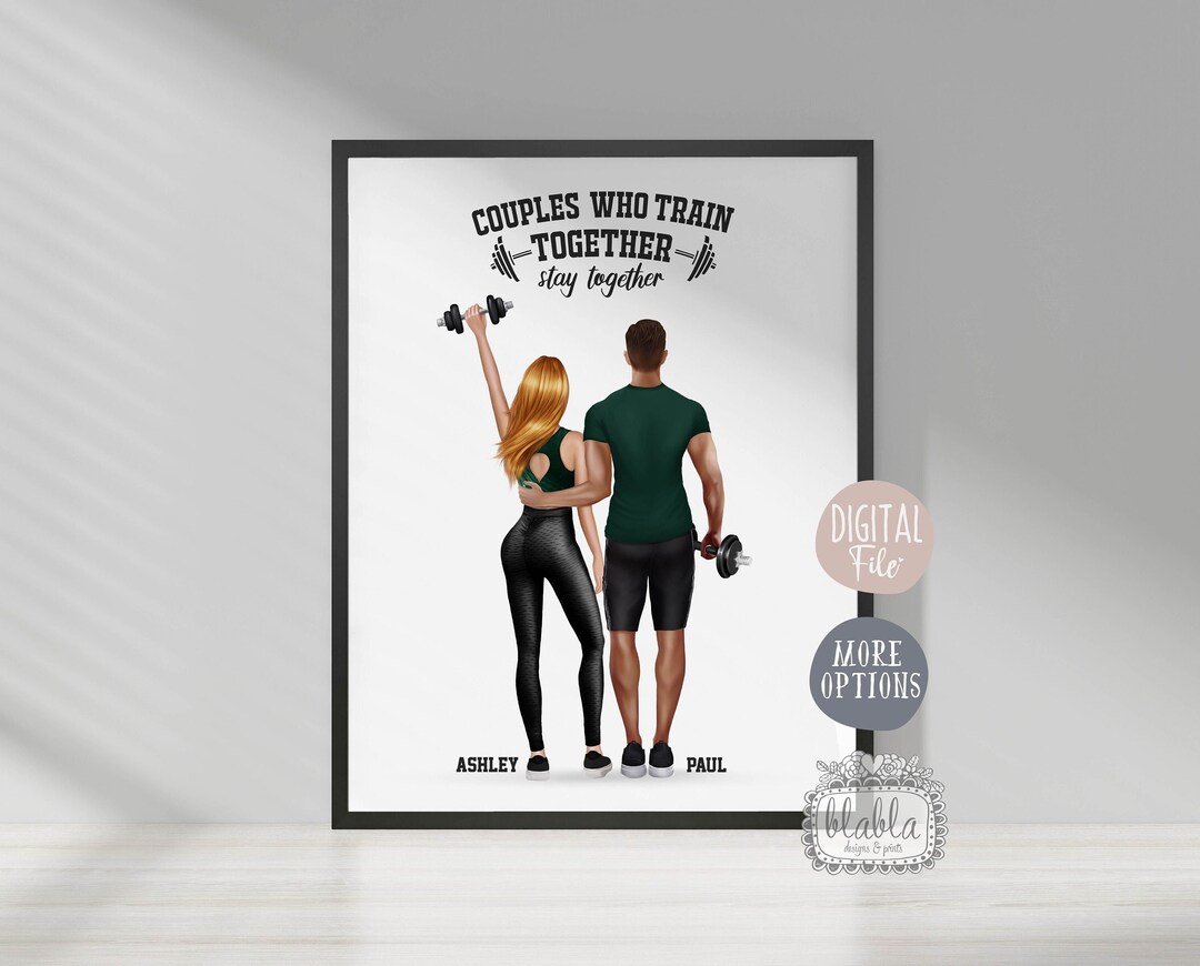 Personalized Gym Couple Print: Custom Workout Gift (digital File) - Etsy
