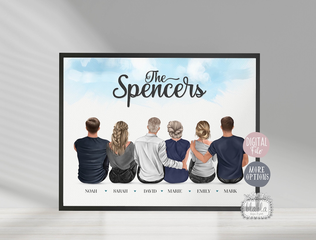 Custom Family Print, Personalised Family Print, Family Personalised ...