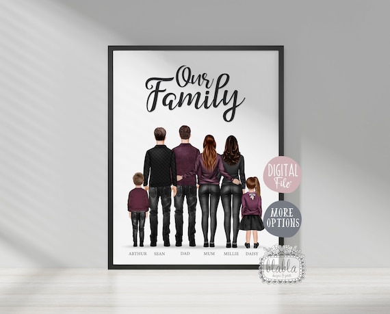 Custom Family Print Personalised Family Print Family | Etsy
