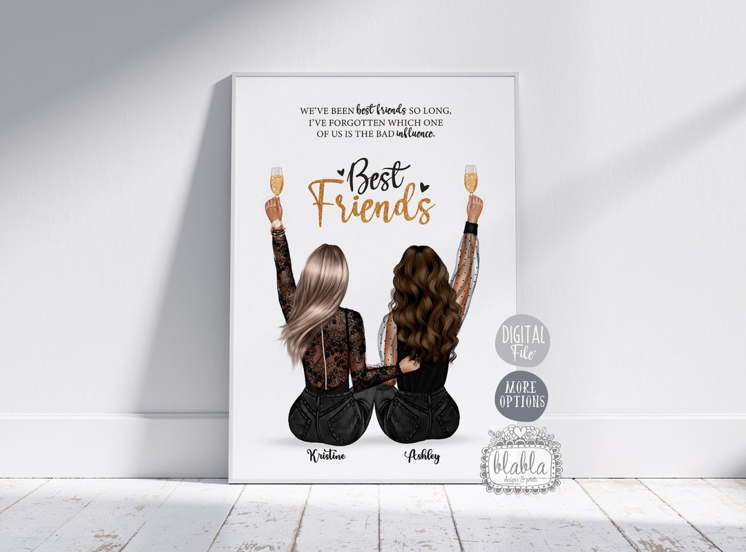 Friends Personalised Gift, Best Friend Poster, Best Friend Gift, Friend ...