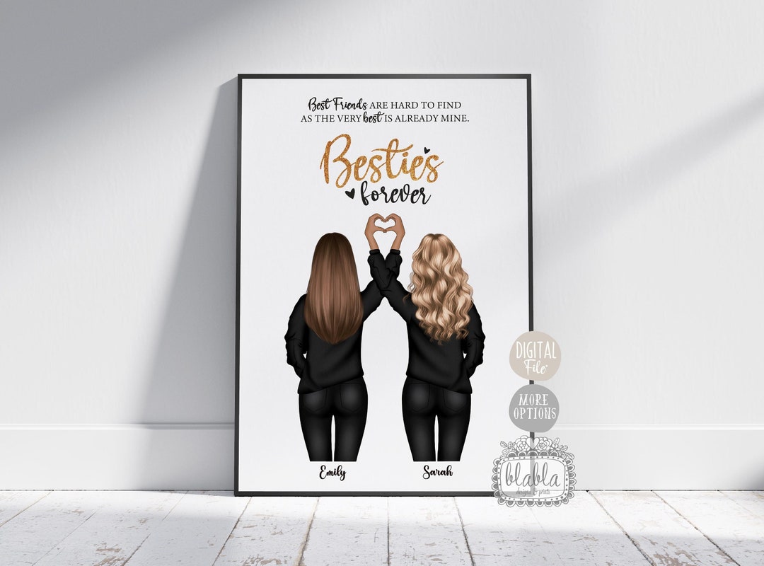 Friends Personalised Gift, Best Friend Poster, Best Friend Gift, 21st ...