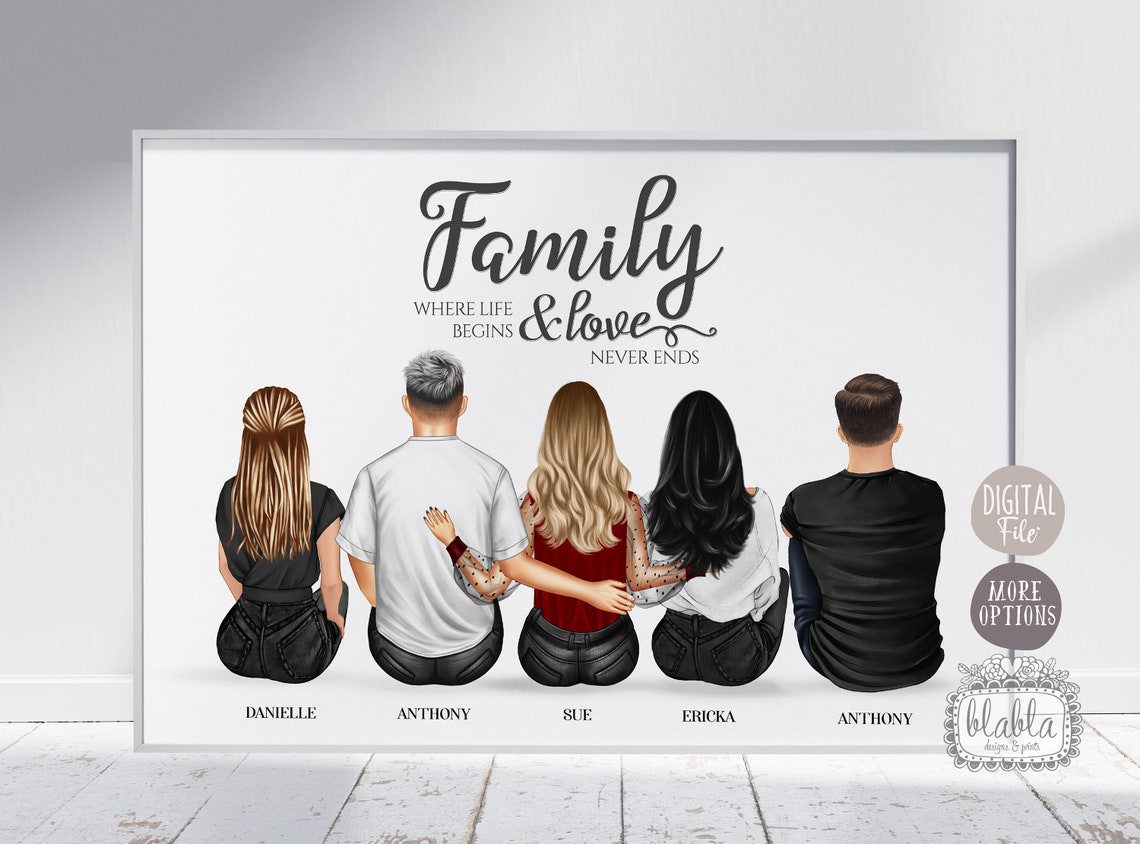 Custom Siblings Print Personalised Siblings Print Family - Etsy UK