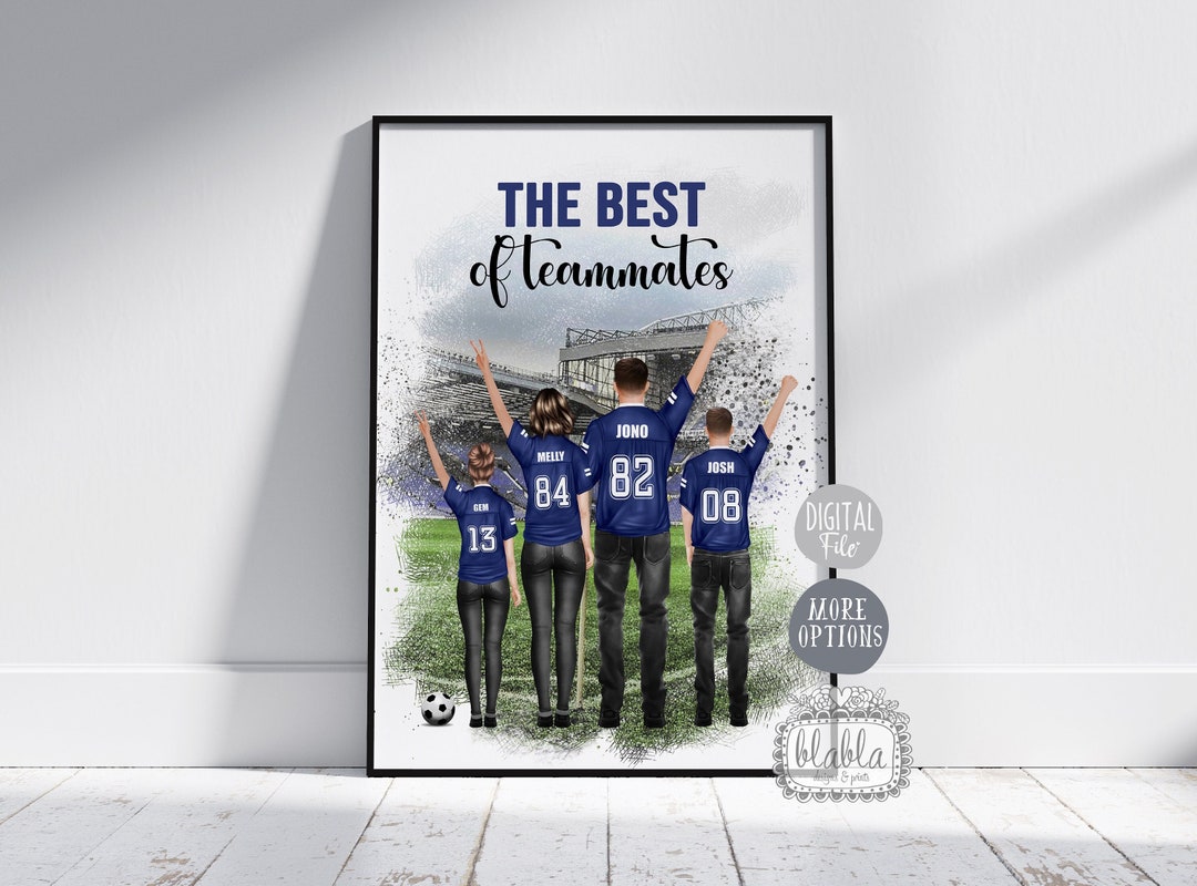 Personalised Football Soccer Team, Dad Gift, Fathers Day Gift Family ...