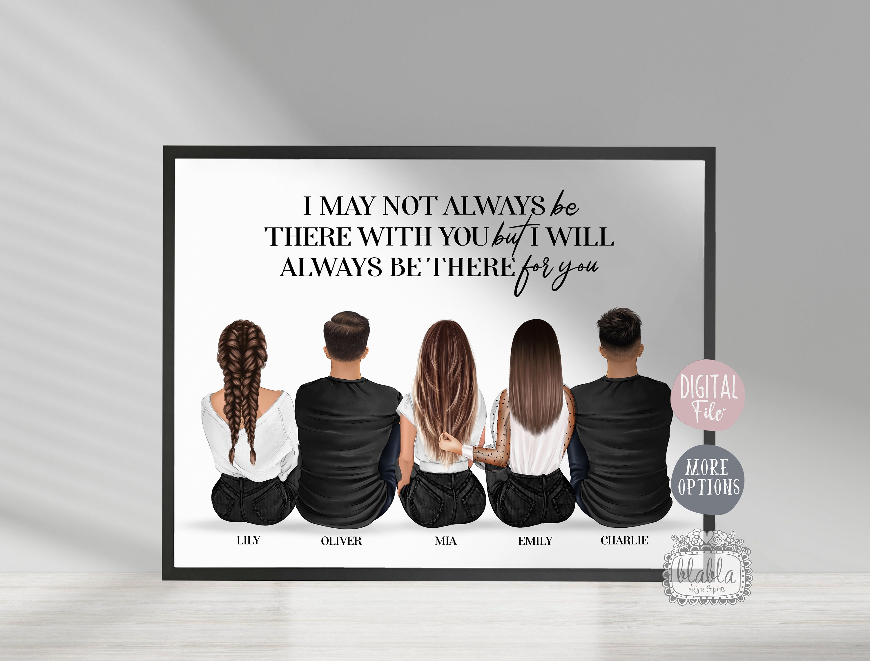 Custom Siblings Print Personalised Siblings Print Family | Etsy