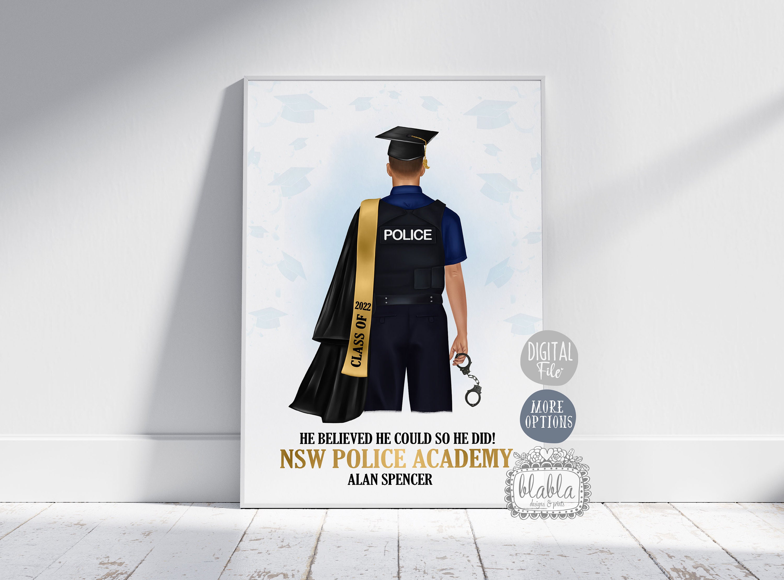 Custom Personalised Graduation Police Graduation Gift Unique - Etsy