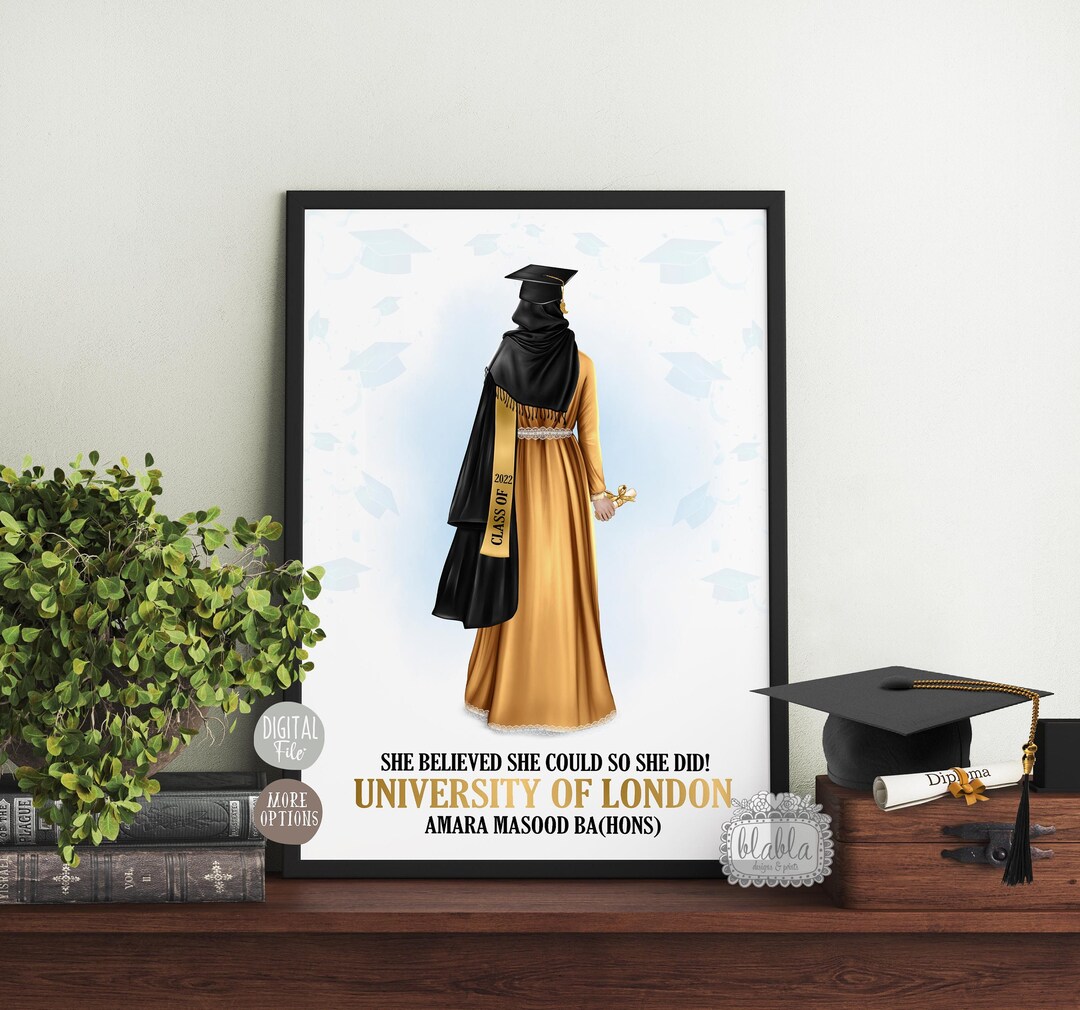 Muslim Personalised Graduation, Islamic Graduation Gift for Daughter ...