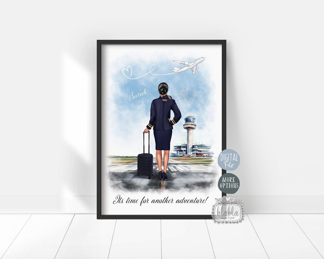 Personalized Flight Attendant Poster: Cabin Crew Gift (digital File) - Etsy