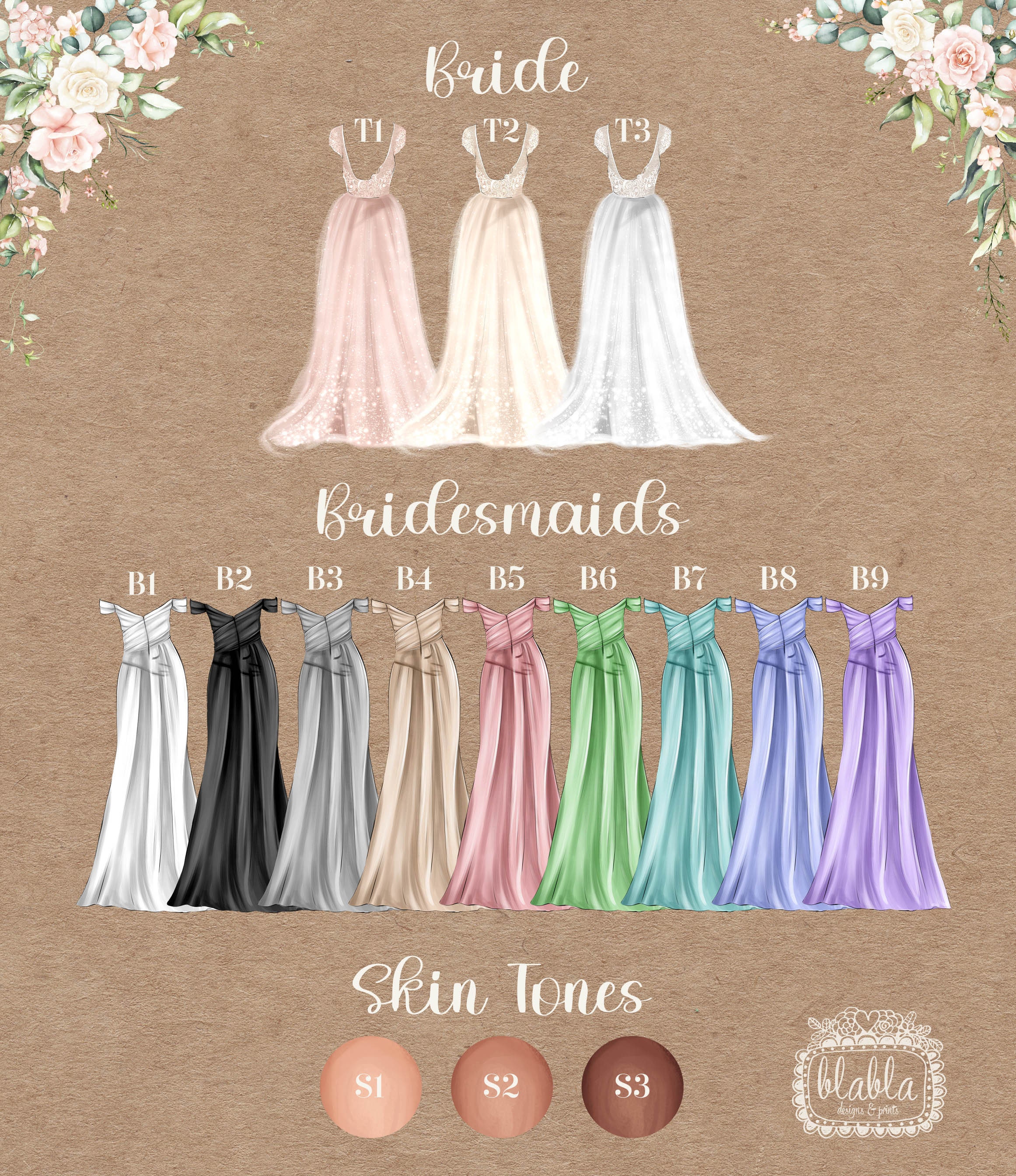Bridesmaid and Bride Print Wedding Print Bridal Hen Party | Etsy