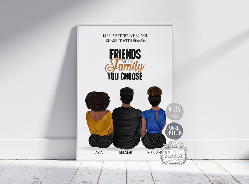 Friends Personalised Gift Best Friend Poster Best Friend - Etsy UK