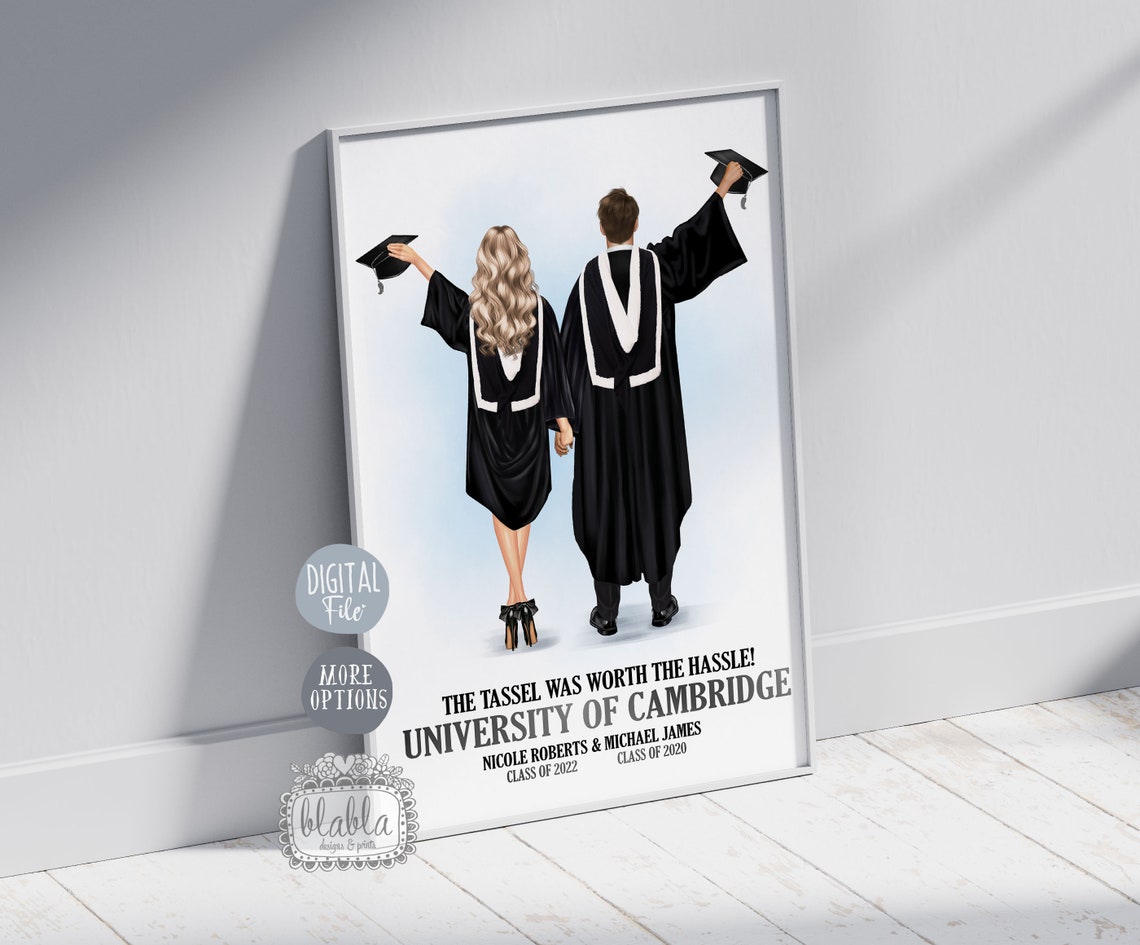 Personalised Couples Graduation Gift Best Friends Graduation - Etsy UK