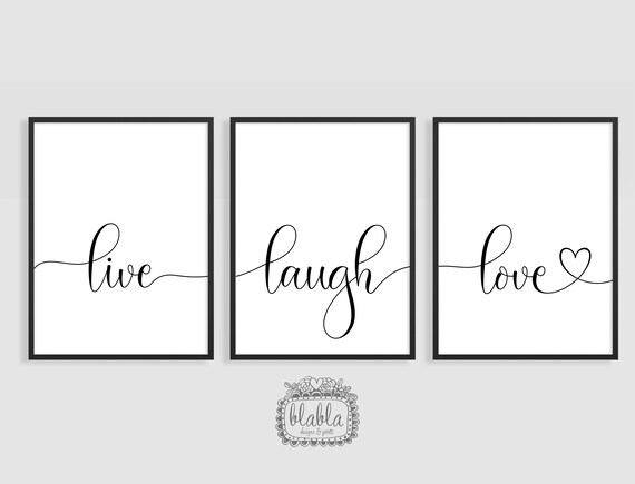 Live Laugh Love Posters Bedroom Posters Bedroom Decorhime | Etsy