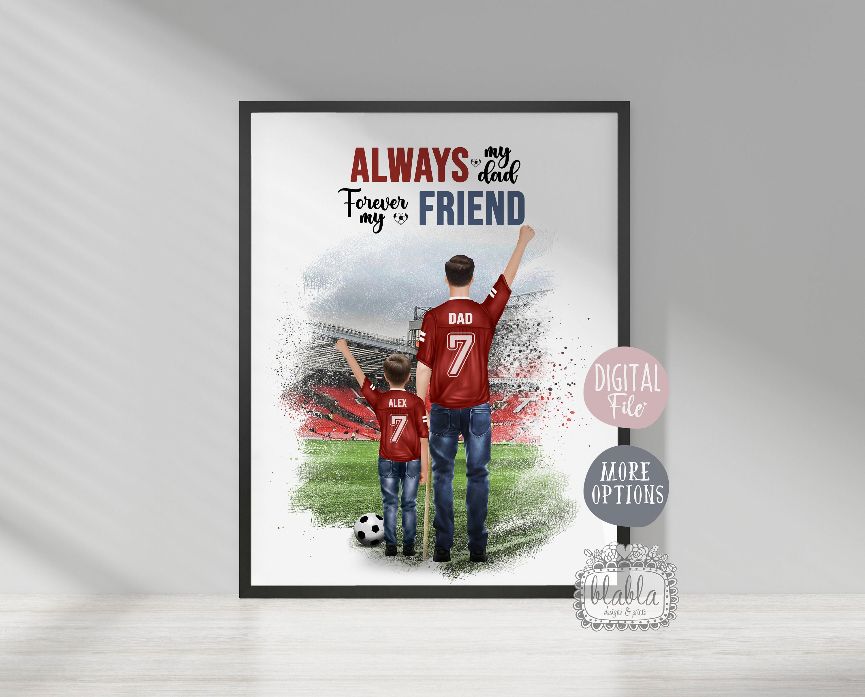 Personalised Football Soccer Team Dad Gift Fathers Day Gift | Etsy